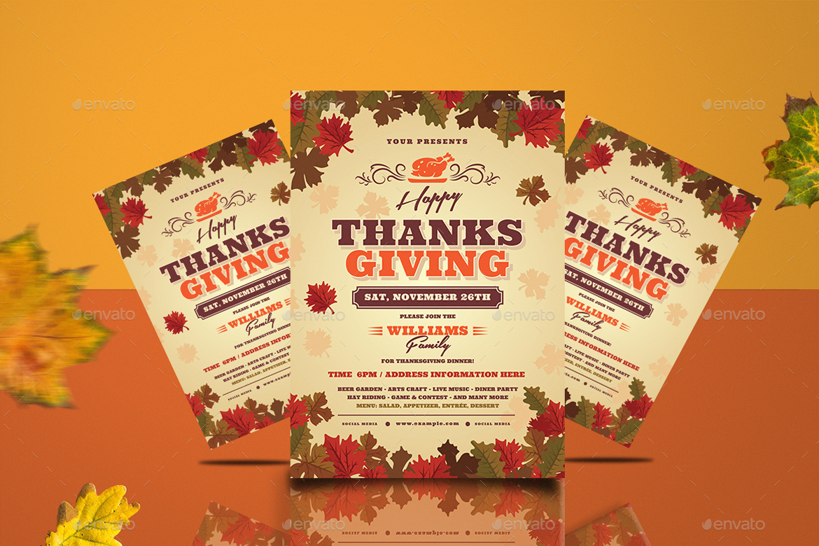 Thanksgiving Flyer, Print Templates | GraphicRiver
