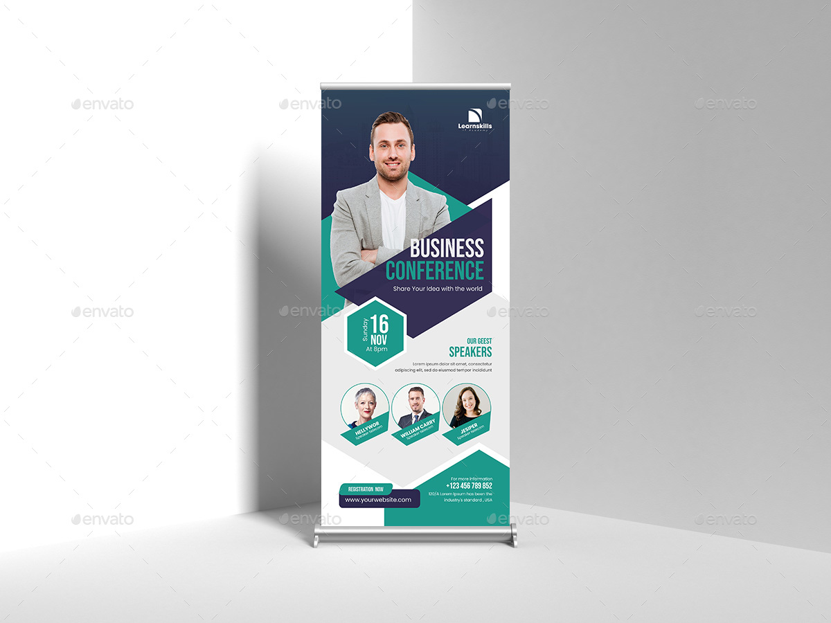 Conference Roll-Up Banner, Print Templates | GraphicRiver