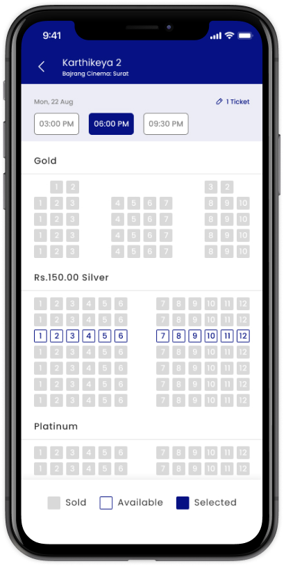 Book My Show Clone - Movie Ticket Booking App Flutter App Template - Mobile UI Kit by idea2code ...