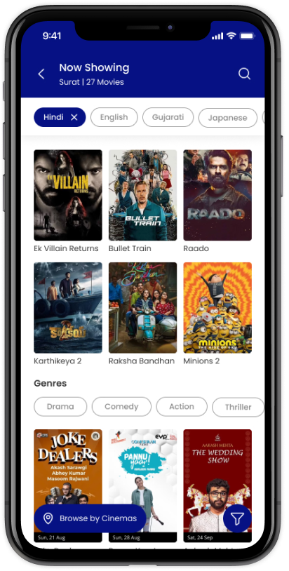Book My Show Clone - Movie Ticket Booking App Flutter App Template ...