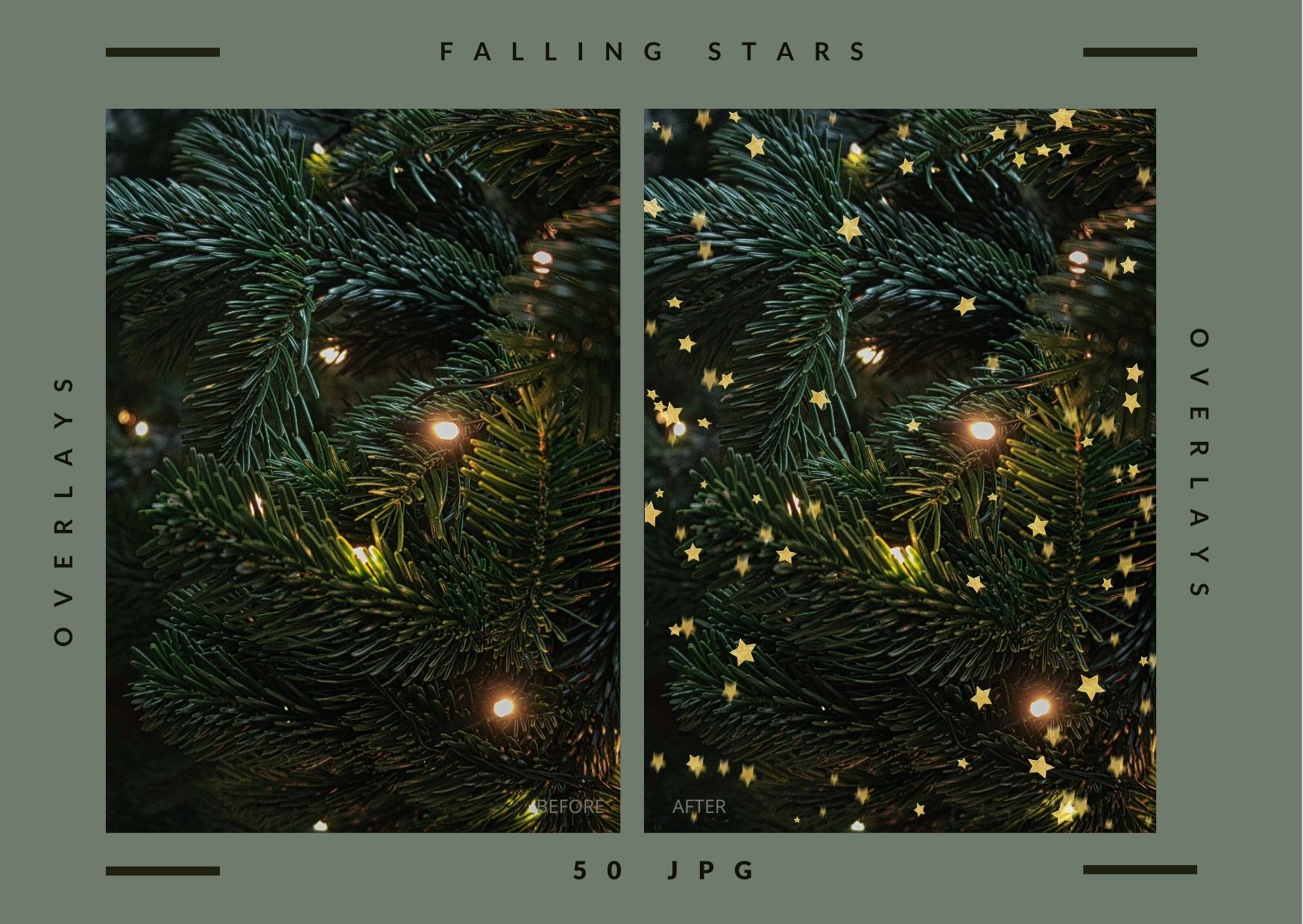 Falling Stars Overlays, Add-ons | GraphicRiver