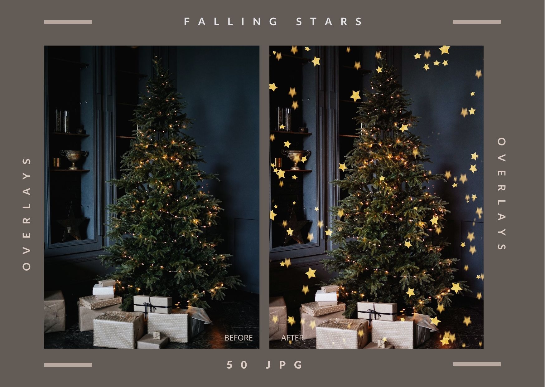 Falling Stars Overlays, Add-ons | GraphicRiver