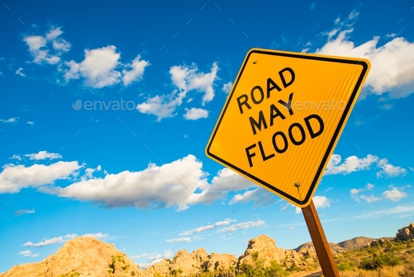 Road May Flood Warning Sign Stock Photo by duallogic | PhotoDune