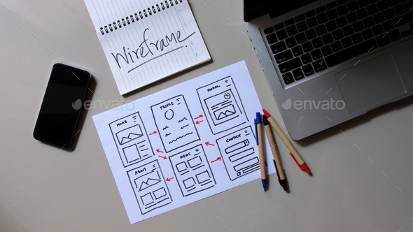 Website Design Wireframe Examples Of Web And Mobile Wireframe Sketches ...