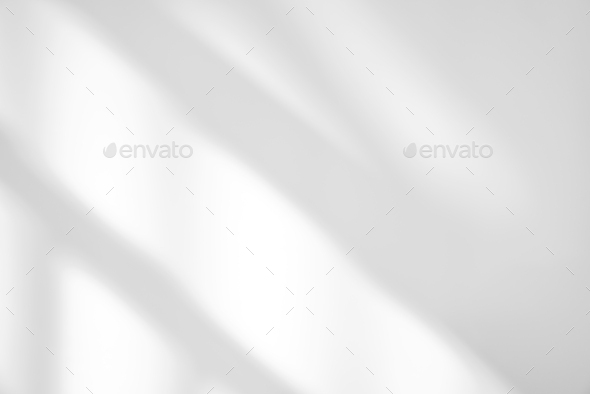 Natural Light and shadow from window overlay effect on white background ...