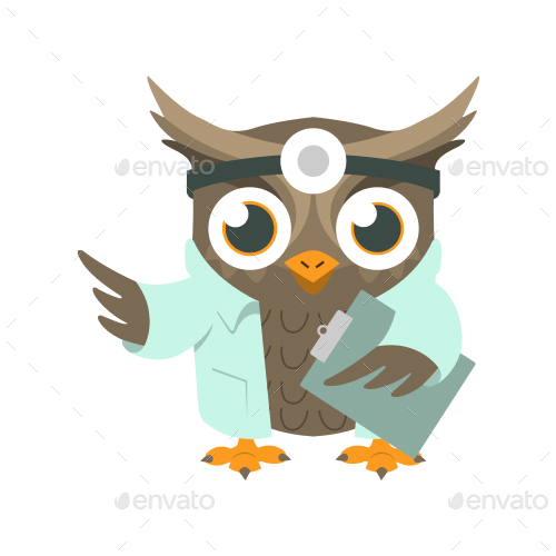 Doctor Owl Medical Character Illustrations, Graphics | GraphicRiver
