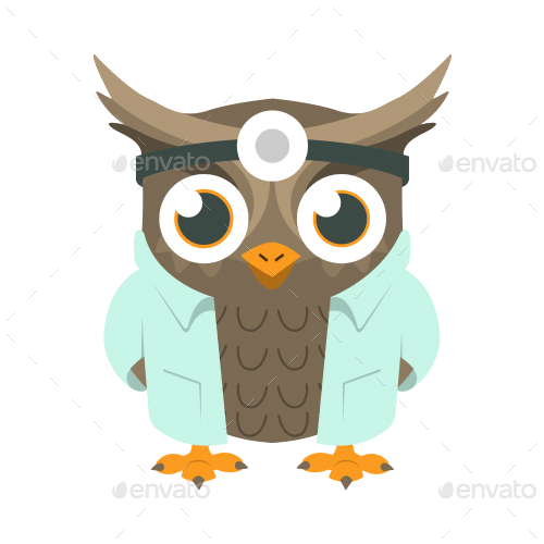 Doctor Owl Medical Character Illustrations, Graphics | GraphicRiver