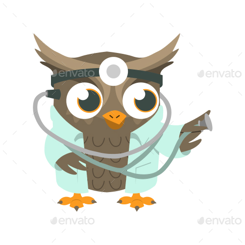 Doctor Owl Medical Character Illustrations, Graphics | GraphicRiver
