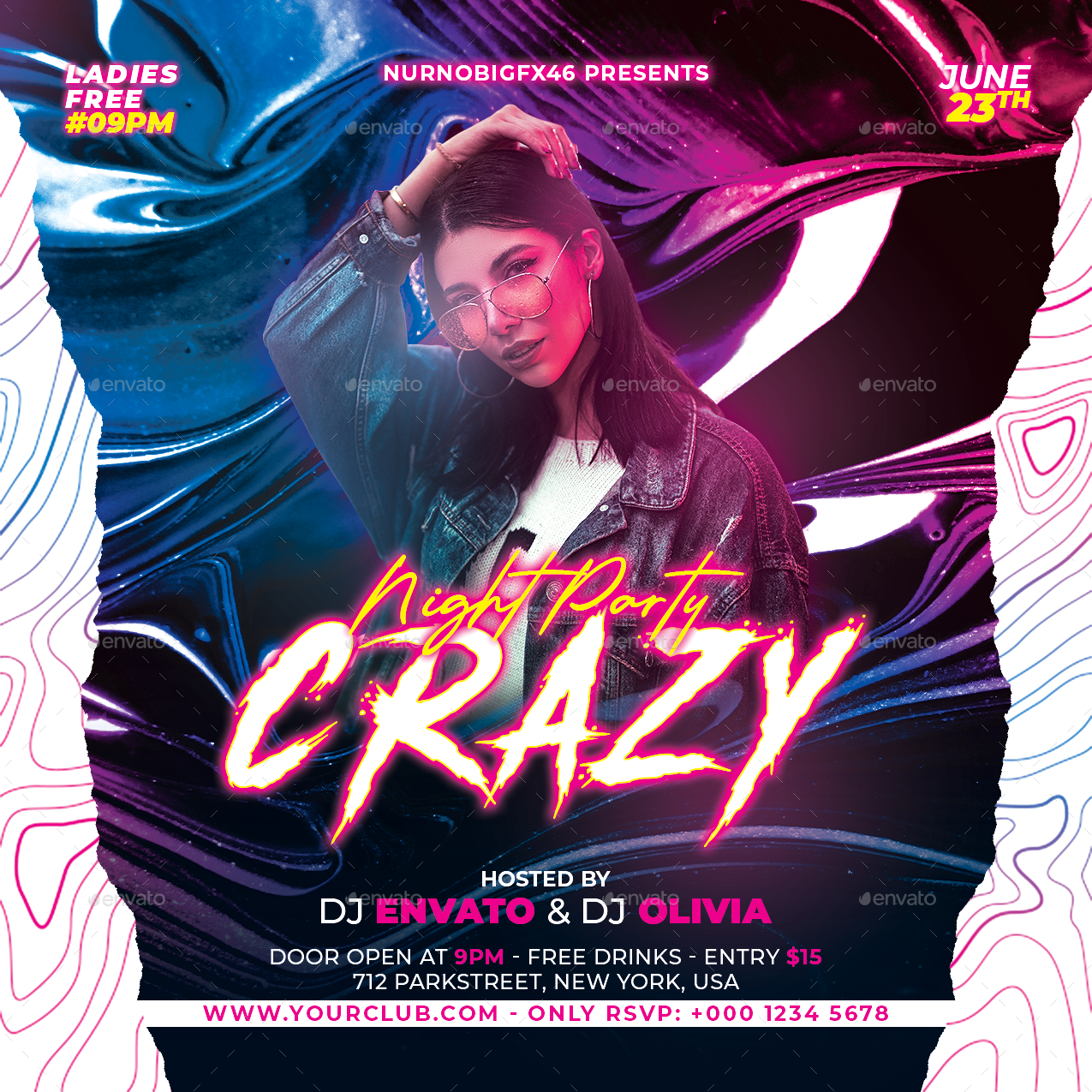 Night Party Flyer Bundle, Print Templates | GraphicRiver