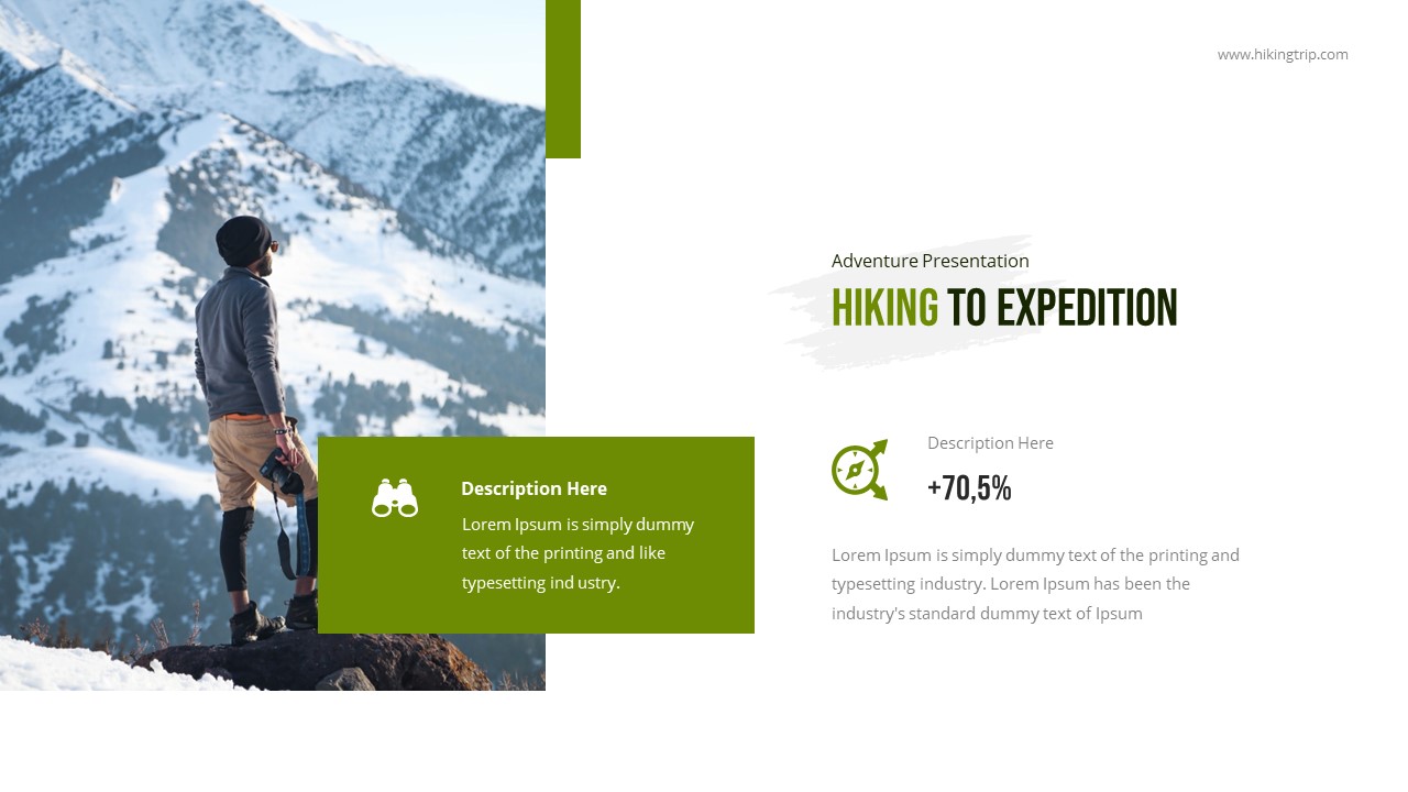 Hiking Trip Presentation Template, Presentation Templates | GraphicRiver