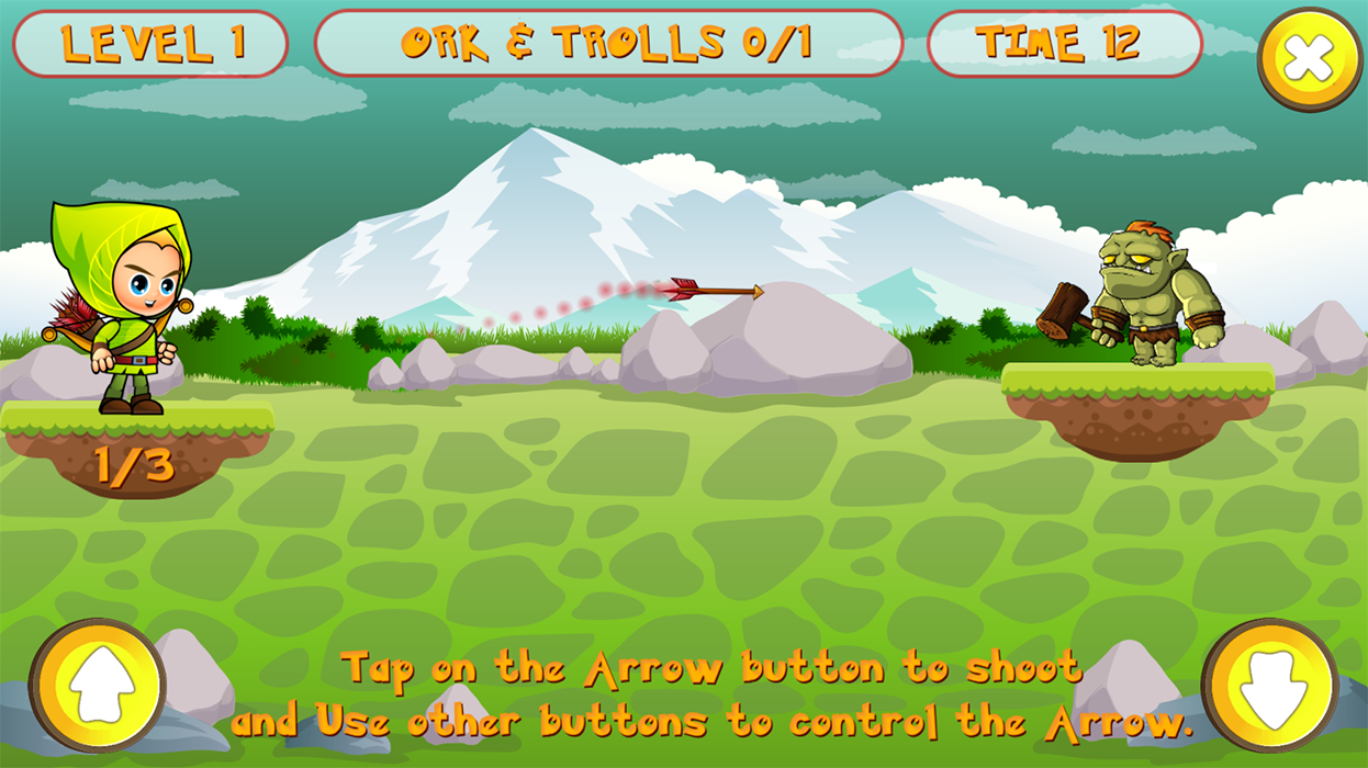 Arrow Shot Game with 50 Levels (Construct 3 | C3P | HTML5) Kill the Orks and Trolls by Pro_Gaming
