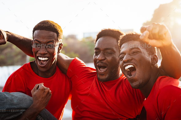 African football fans having fun supporting their favorite team - Sport ...