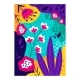 Bright Poster with Flowers, Vectors | GraphicRiver