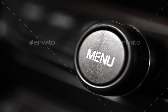 Car Radio Menu Button Closeup Stock Photo by duallogic | PhotoDune