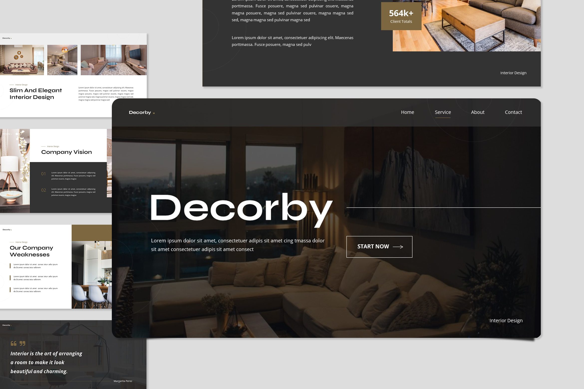 Decorby - Creative Interior Design Google Slides Template, Presentation ...