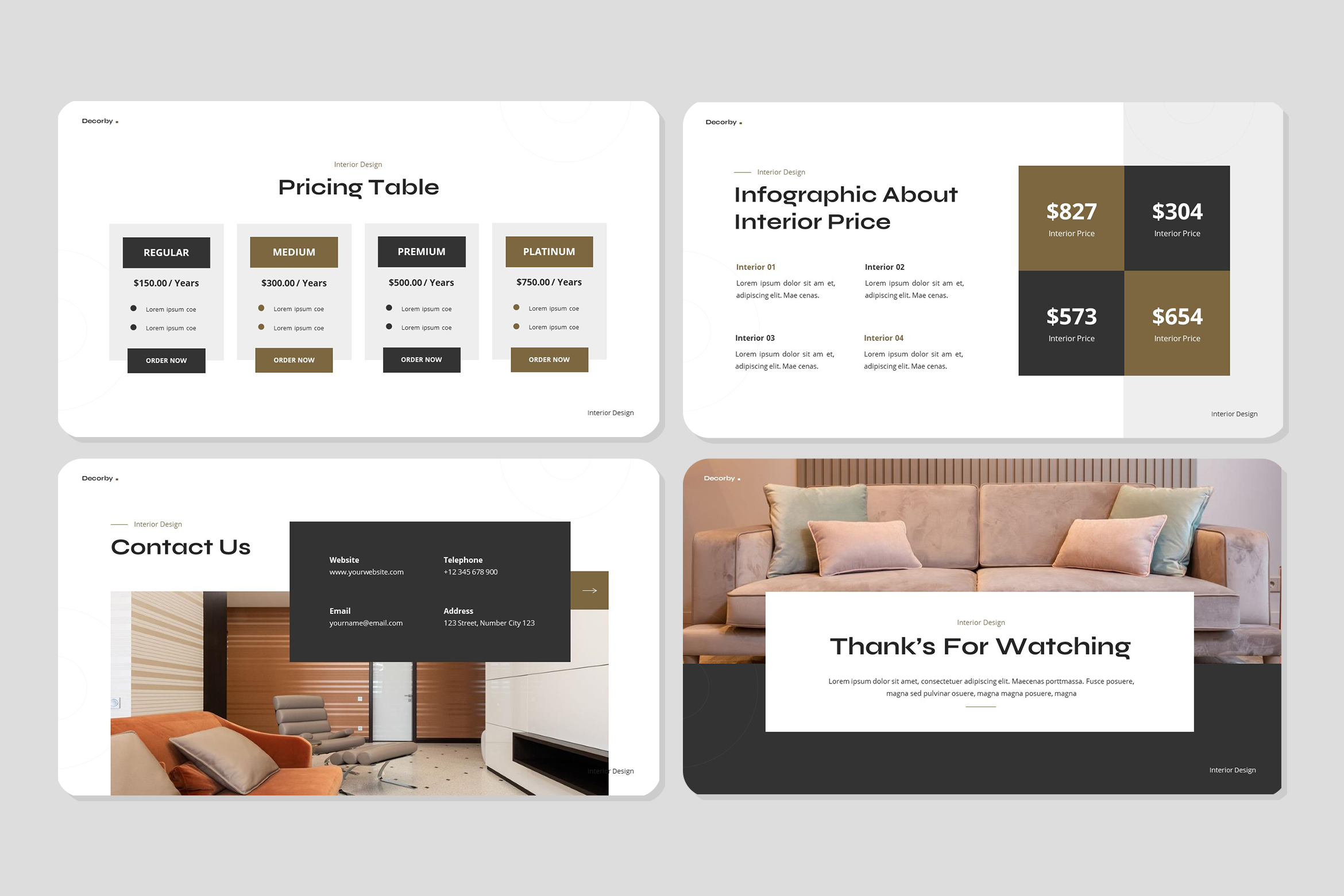Decorby - Creative Interior Design Google Slides Template, Presentation ...