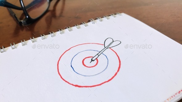 Hit the target concept. Meet the objective 15 Stock Photo by louisong