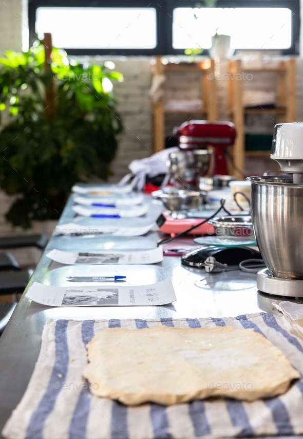 Preparation for the culinary class. Culinary master class in the ...