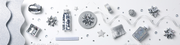Concept of Silver, different silver textures and items Stock Photo by ...