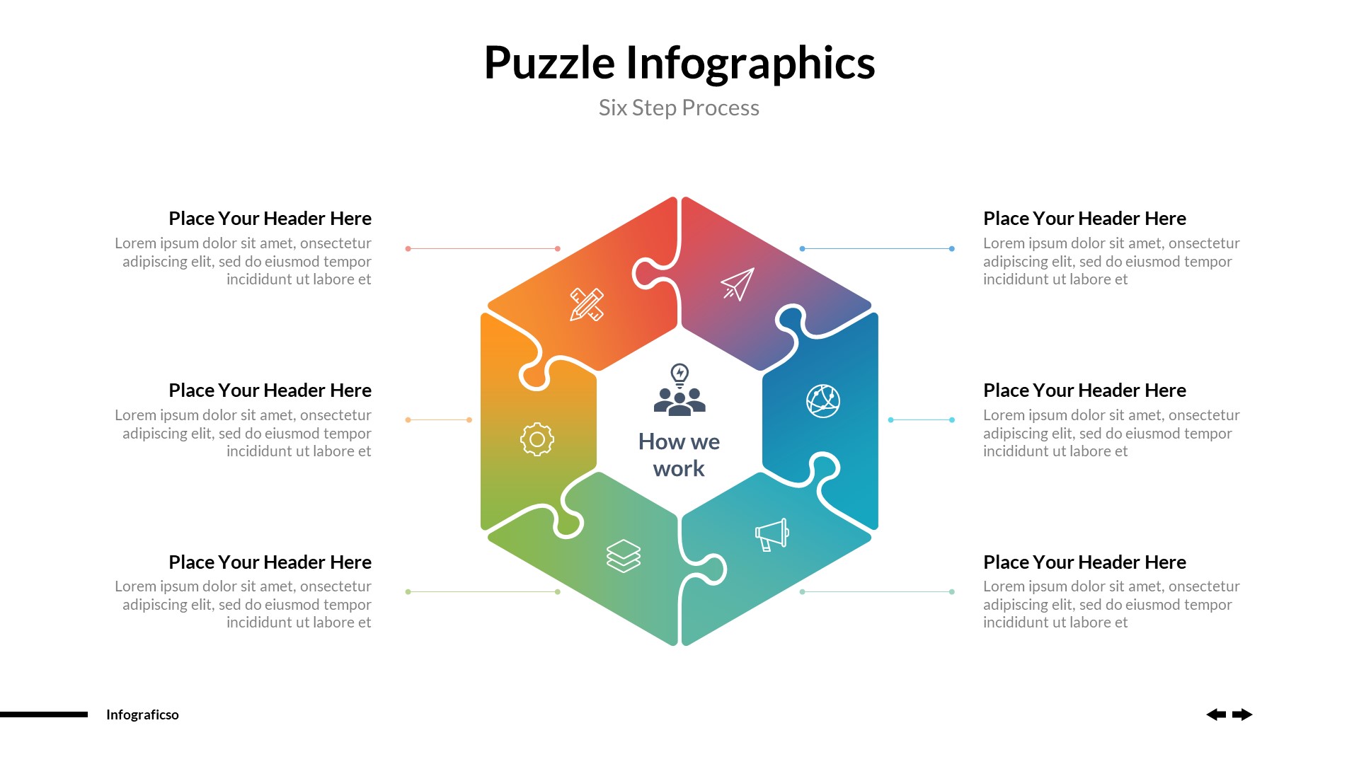 Business Puzzles Infographics PowerPoint Template, Presentation Templates