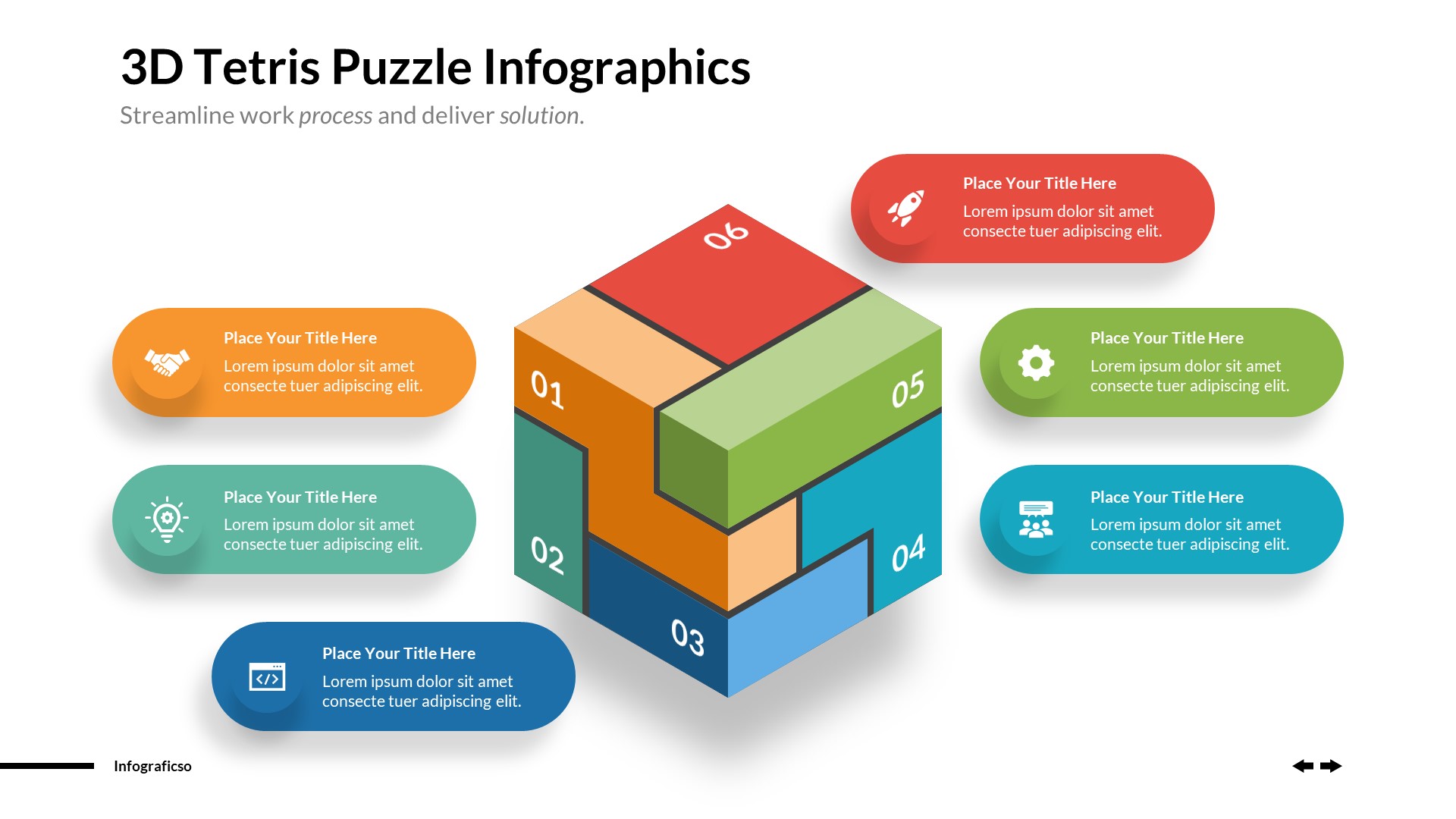 Business Puzzles Infographics PowerPoint Template, Presentation Templates