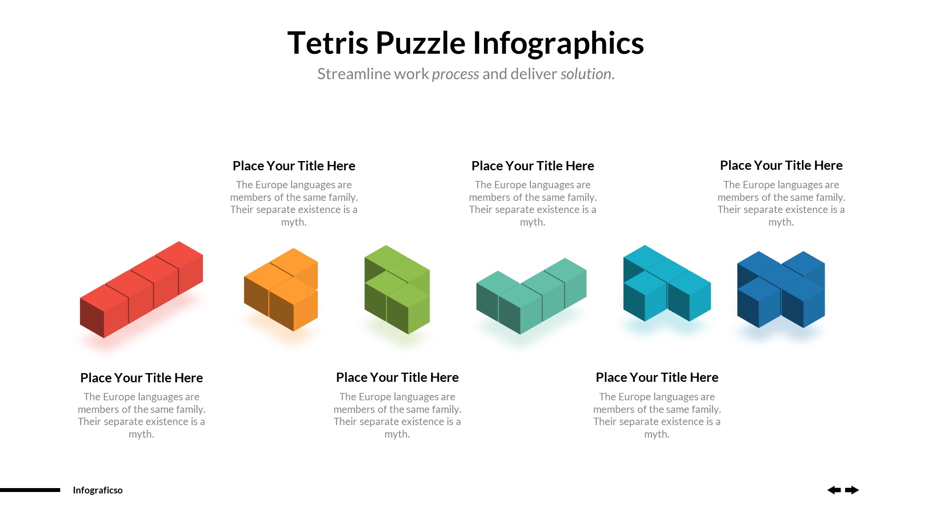 Business Puzzles Infographics PowerPoint Template, Presentation Templates