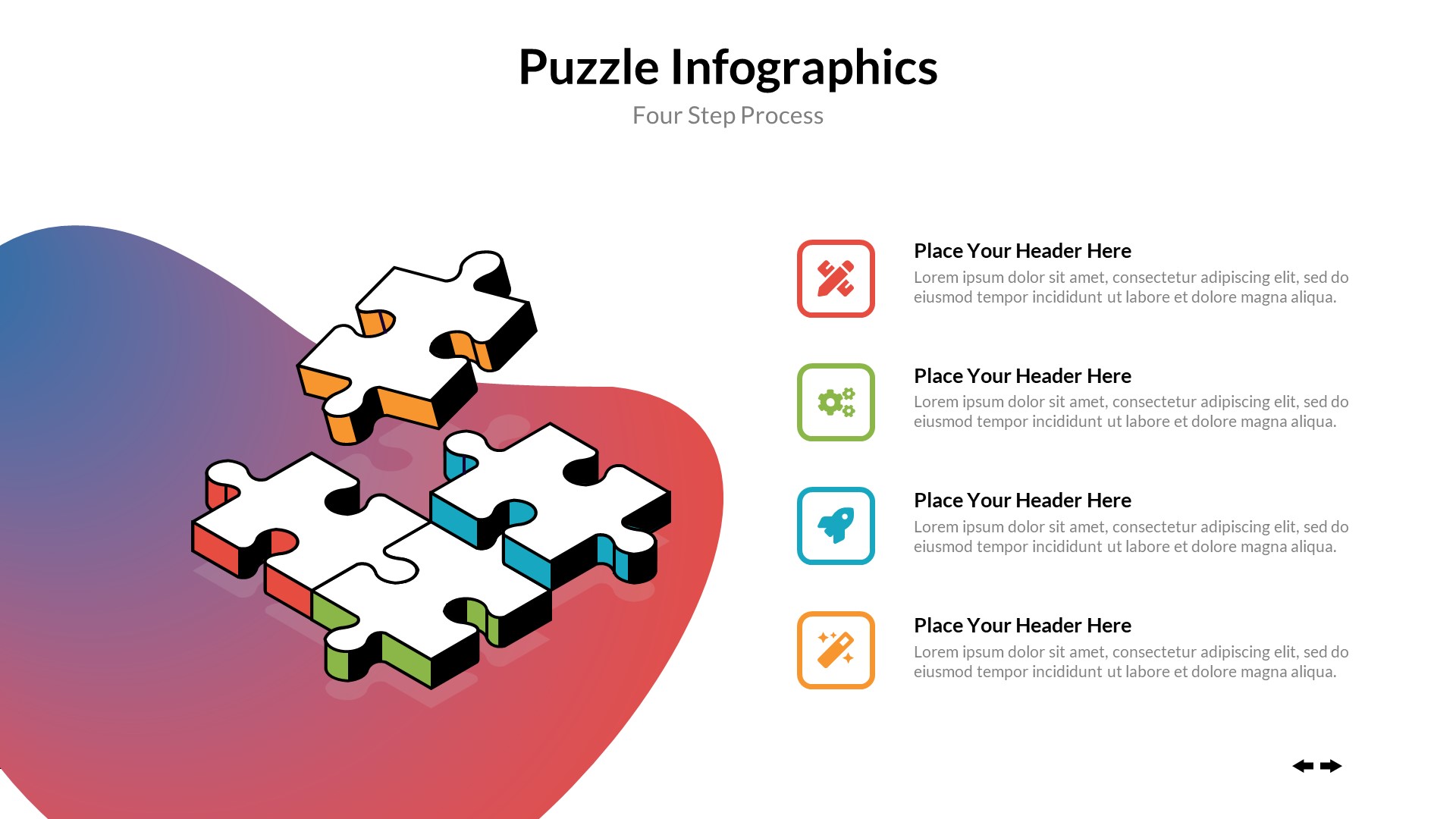 Business Puzzles Infographics PowerPoint Template, Presentation Templates