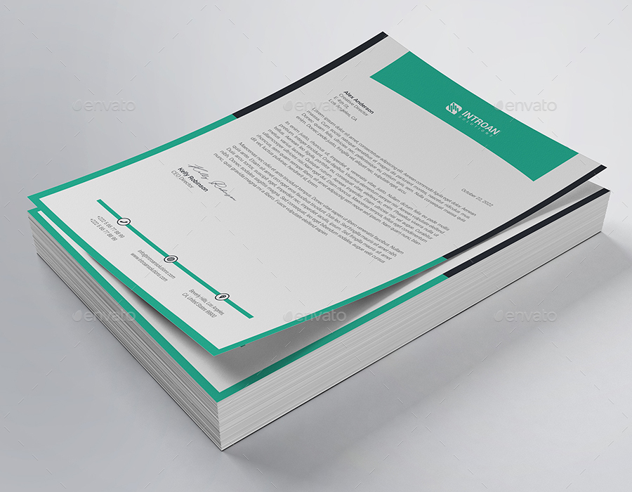 Modern Letterhead, Print Templates | GraphicRiver