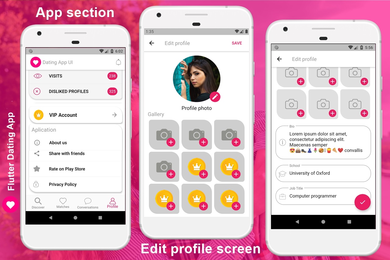 Flutter Complete Dating App for Android & iOS with Admin Panel by AmericoBila