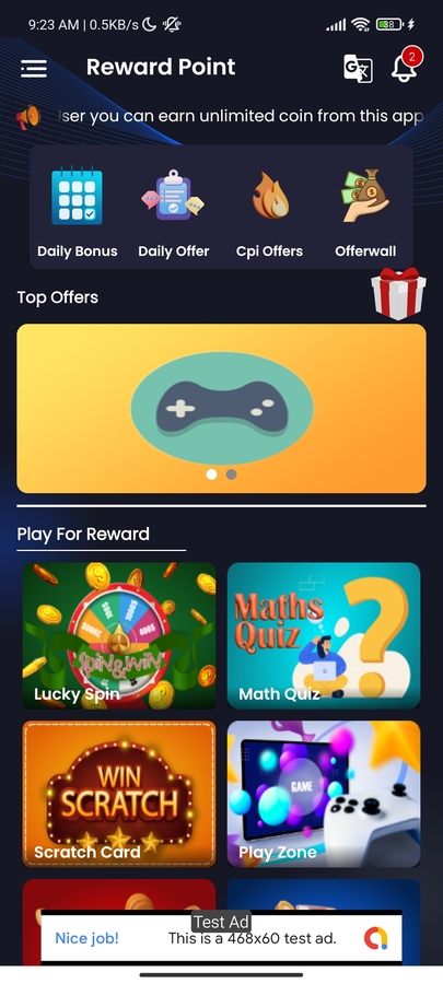 Reward Point - CPI Offer + Offerwall + Game + Spin by Techsumer | CodeCanyon