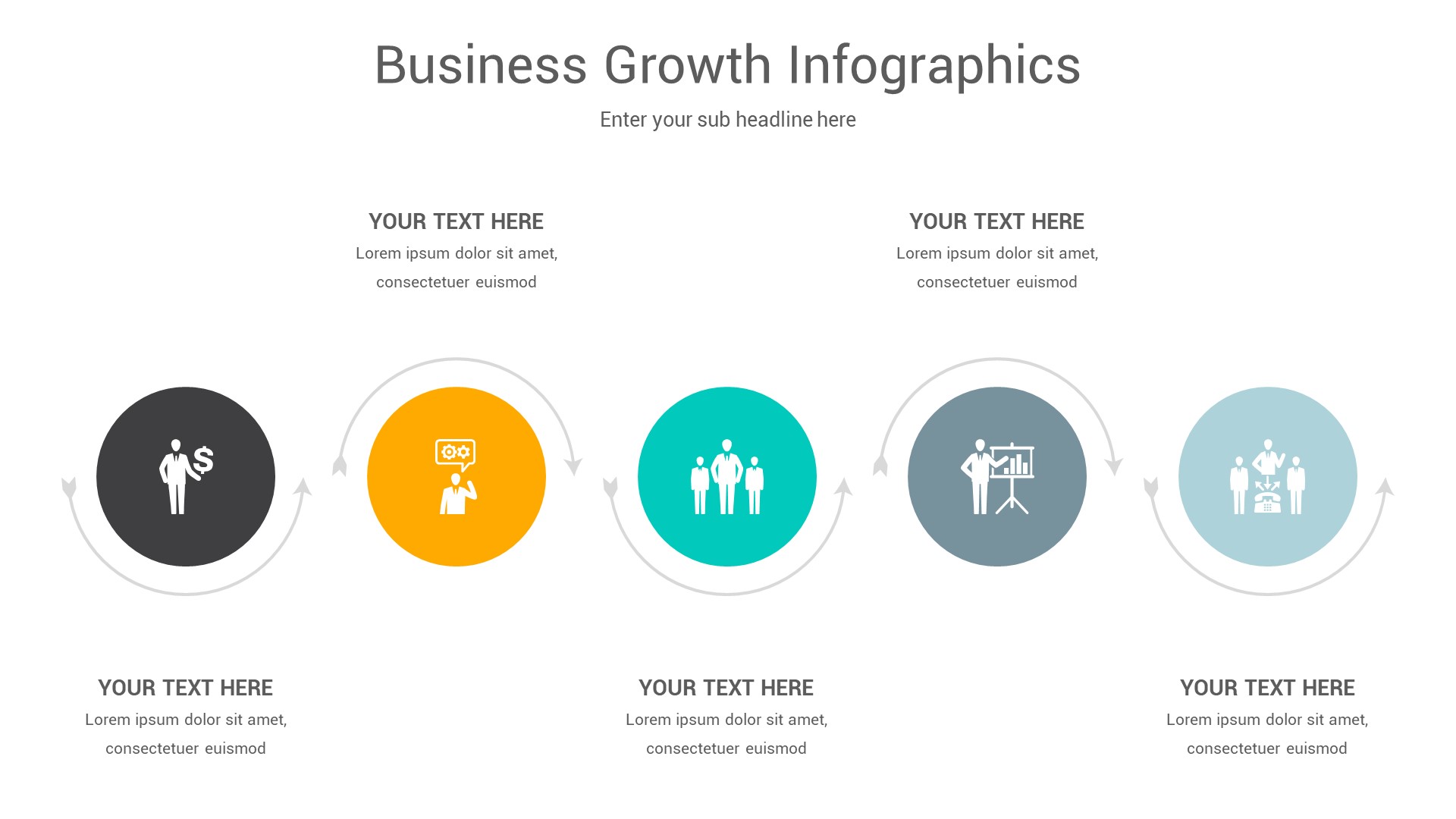 Business Growth Infographics Powerpoint Template, Presentation Templates