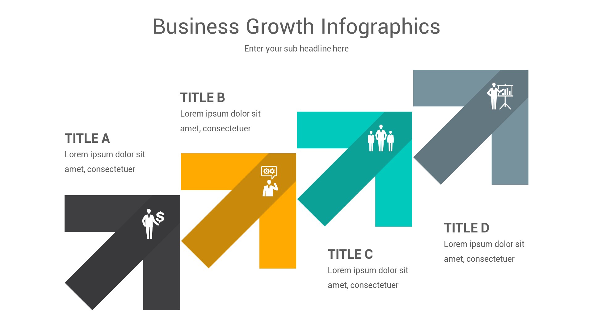 Business Growth Infographics Powerpoint Template, Presentation Templates