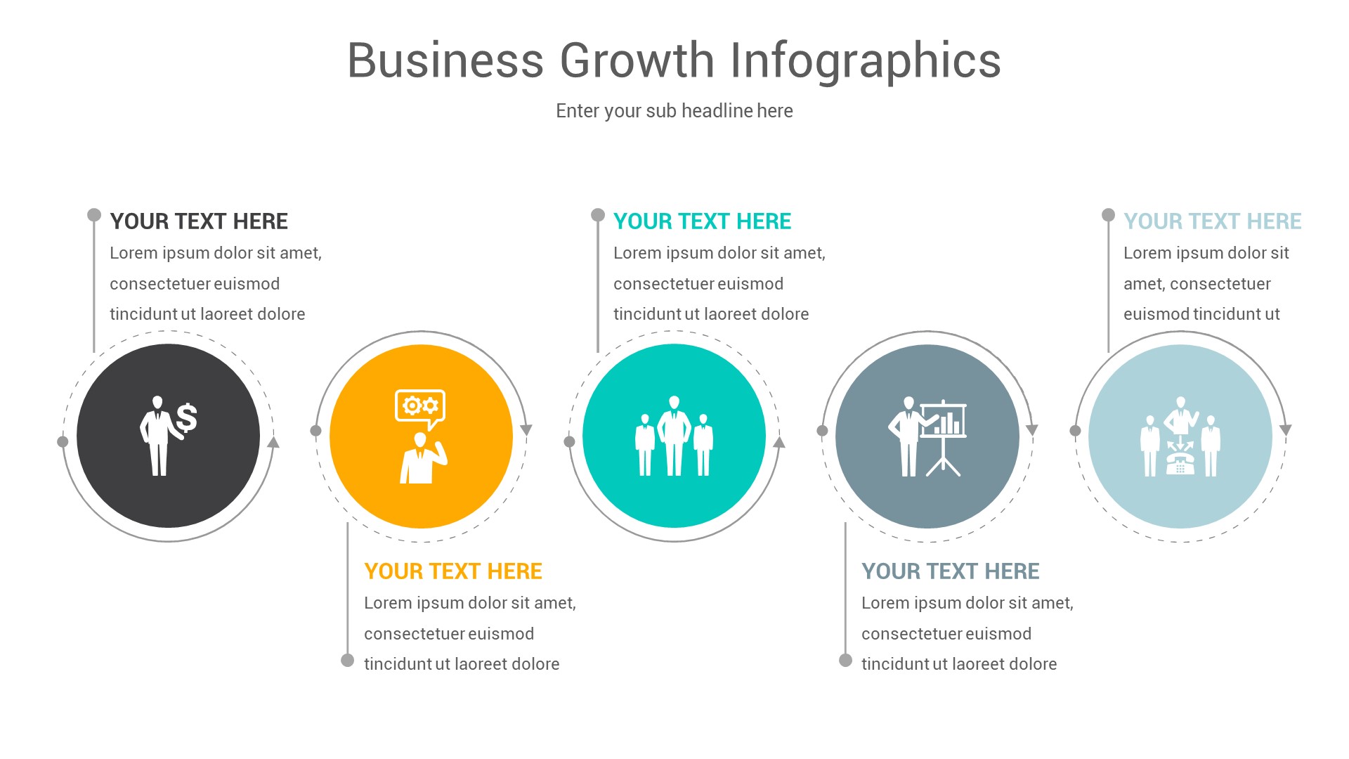 Business Growth Infographics Powerpoint Template, Presentation Templates