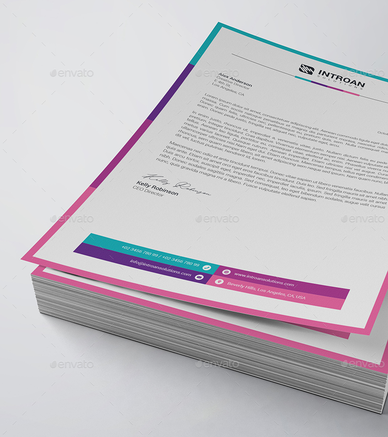 Modern Letterhead, Print Templates | GraphicRiver