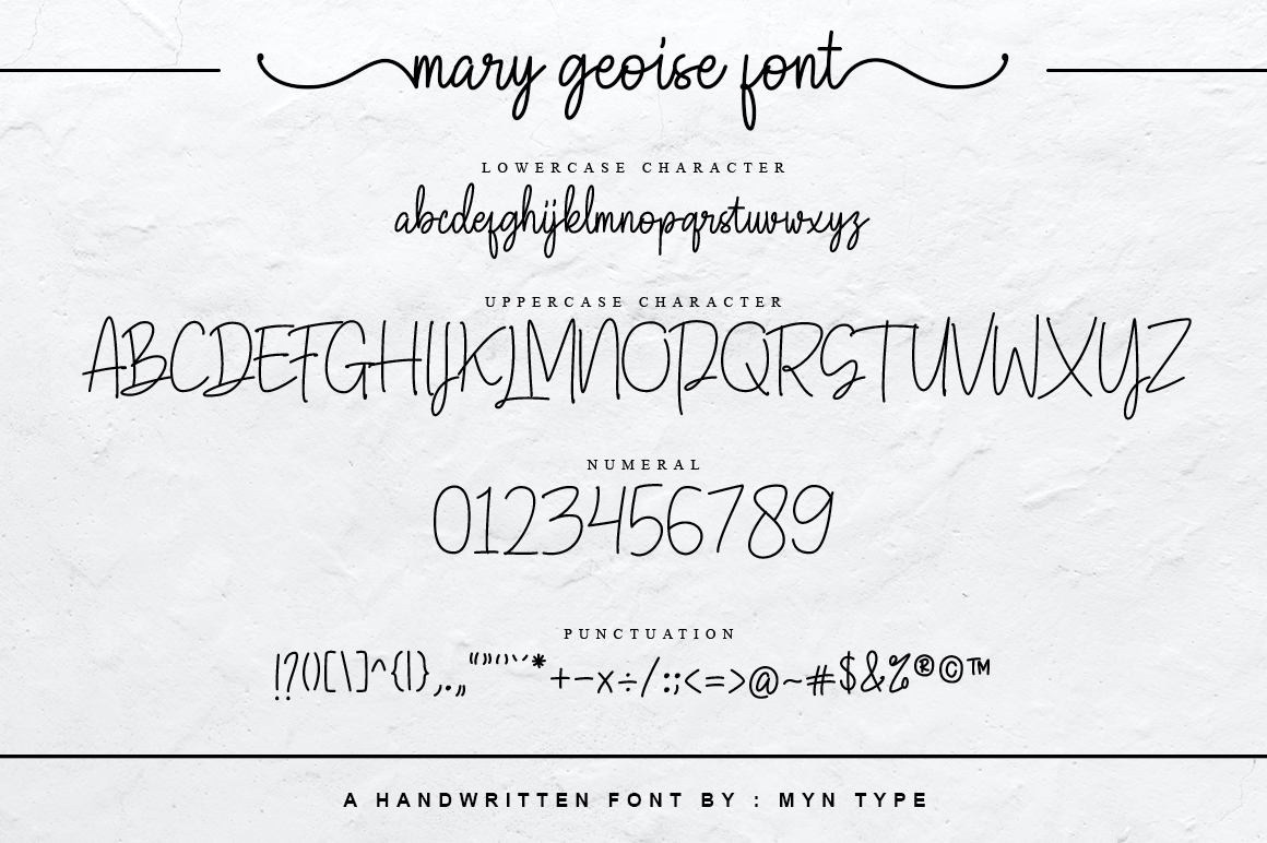 Mary Geoise Font, Fonts | GraphicRiver