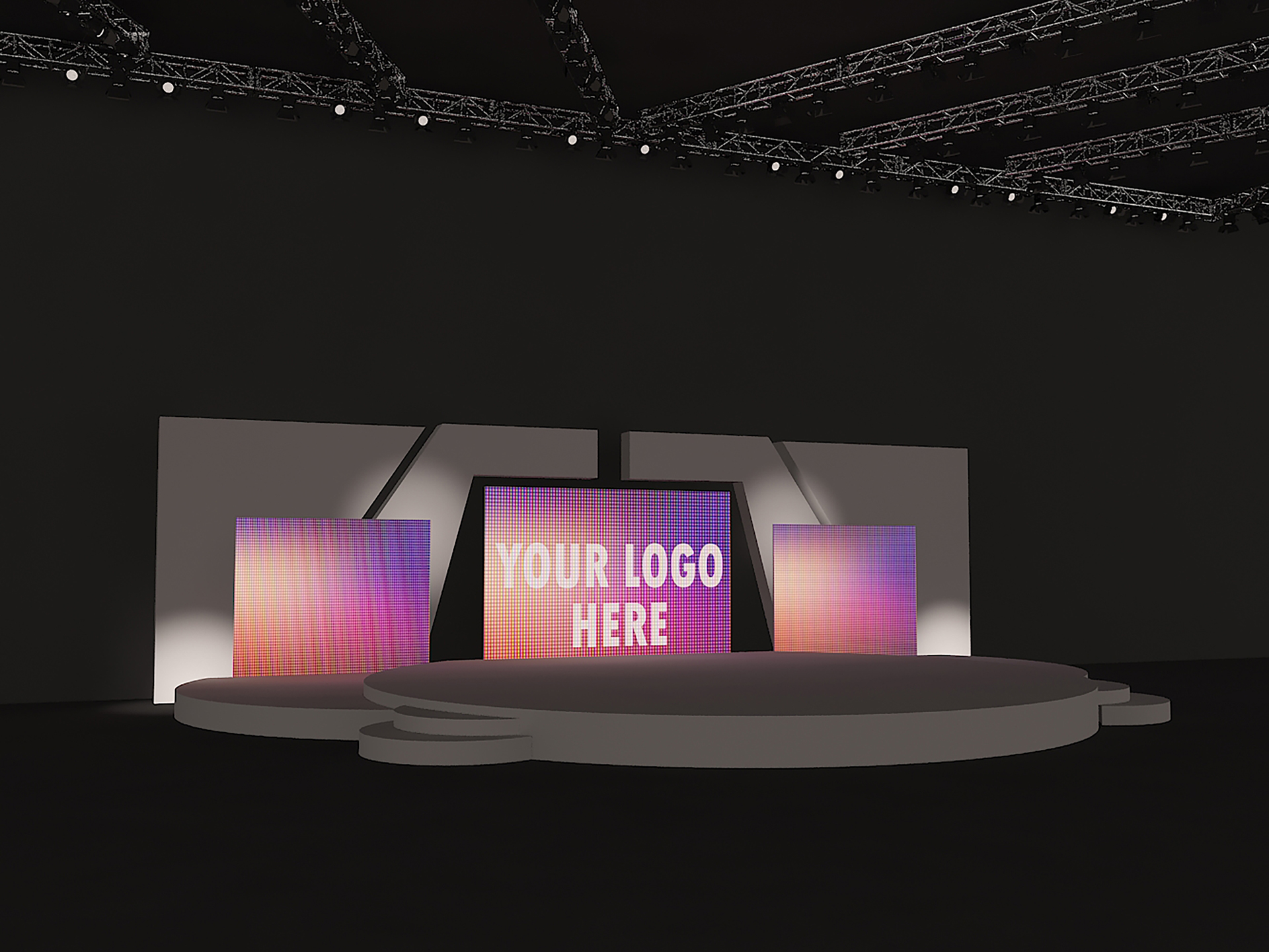 Event and Conference Stage With Led Screens by pure3ddesign | 3DOcean