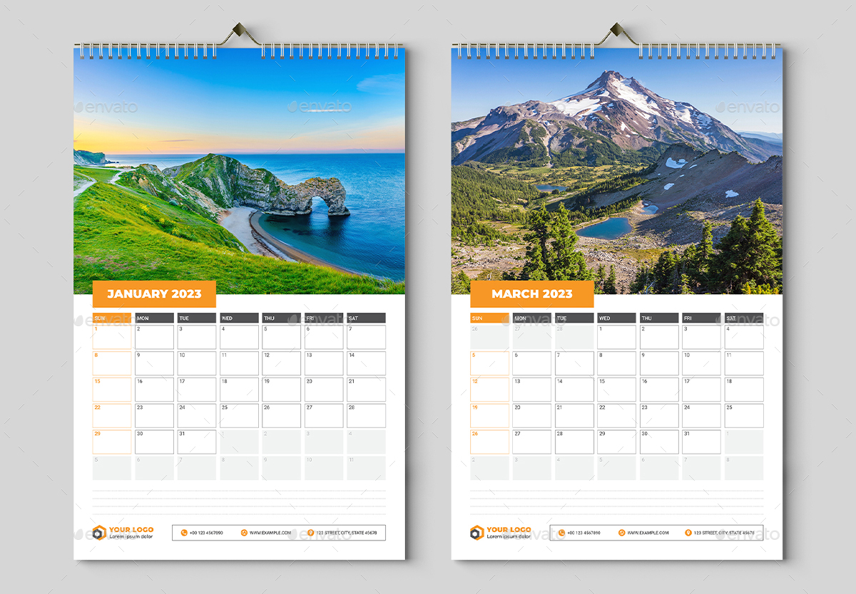 Calendar 2023 Tabloid, Print Templates | GraphicRiver