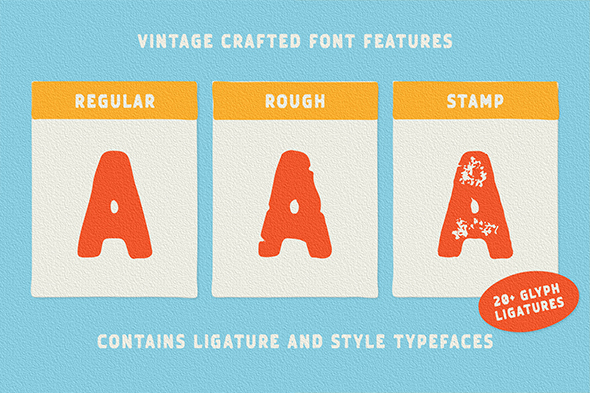 Vintage Crafted - Hand Drawn Font, Fonts | GraphicRiver