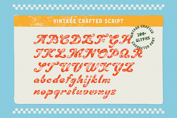 Vintage Crafted - Hand Drawn Font, Fonts | GraphicRiver