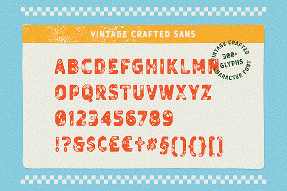 Vintage Crafted - Hand Drawn Font, Fonts | GraphicRiver