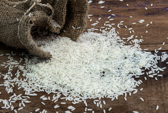 Thai jasmine rice or THAI HOM MALI RICE Stock Photo by werayutht ...