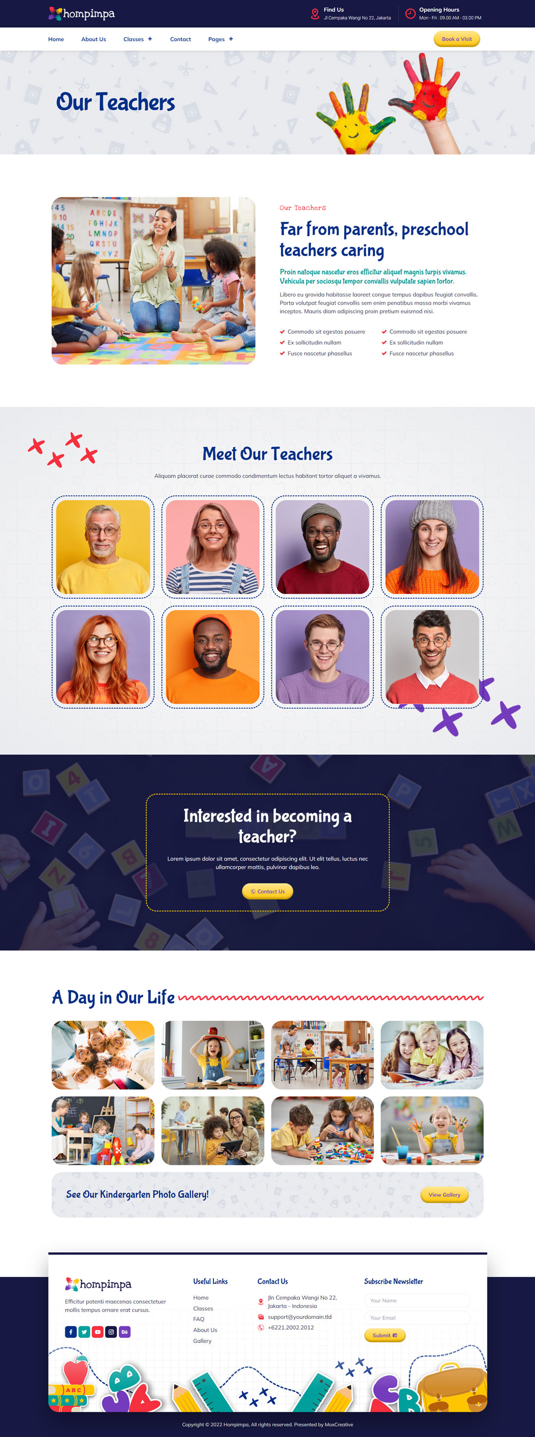 Hompimpa - Kindergarten & Child Care Elementor Template Kit by moxcreative