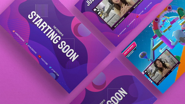 Abstract Clean Animated Stream Overlay, After Effects Project Files