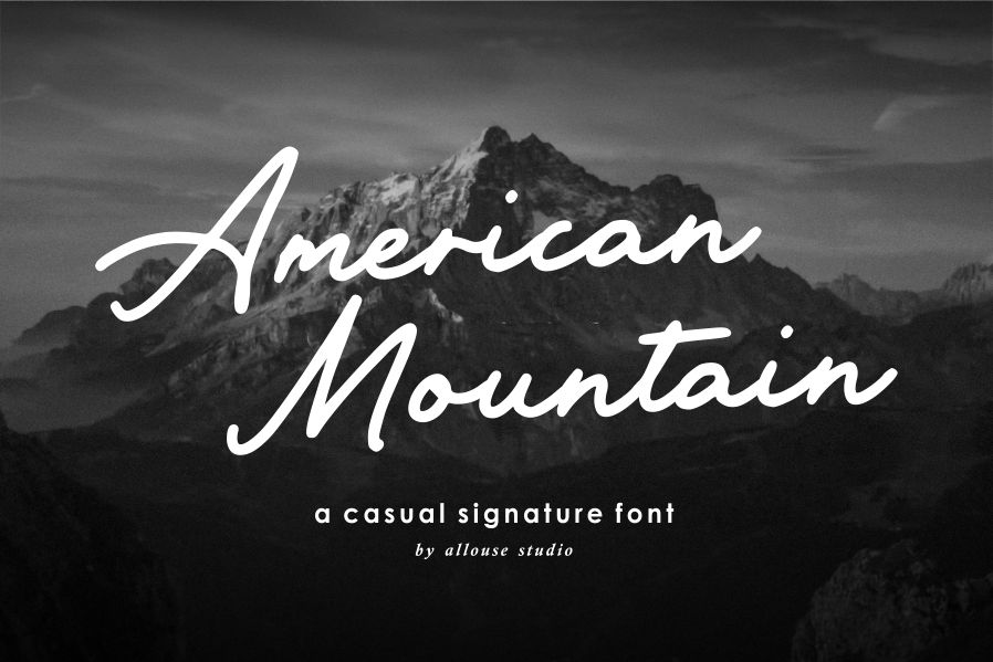 American Mountain A Casual Signature by AllouseStudio | GraphicRiver