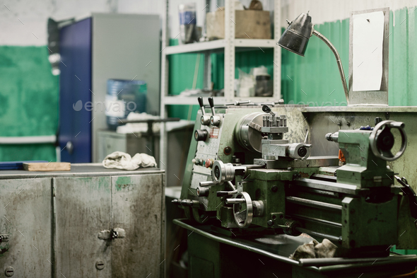 Small metalworking lathe Stock Photo by Media_photos | PhotoDune