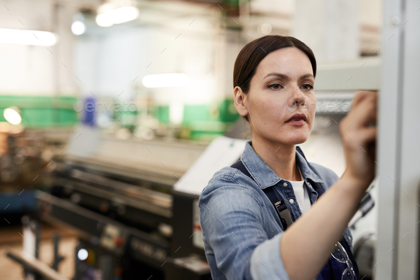Choosing program on cnc lathe Stock Photo by Media_photos | PhotoDune