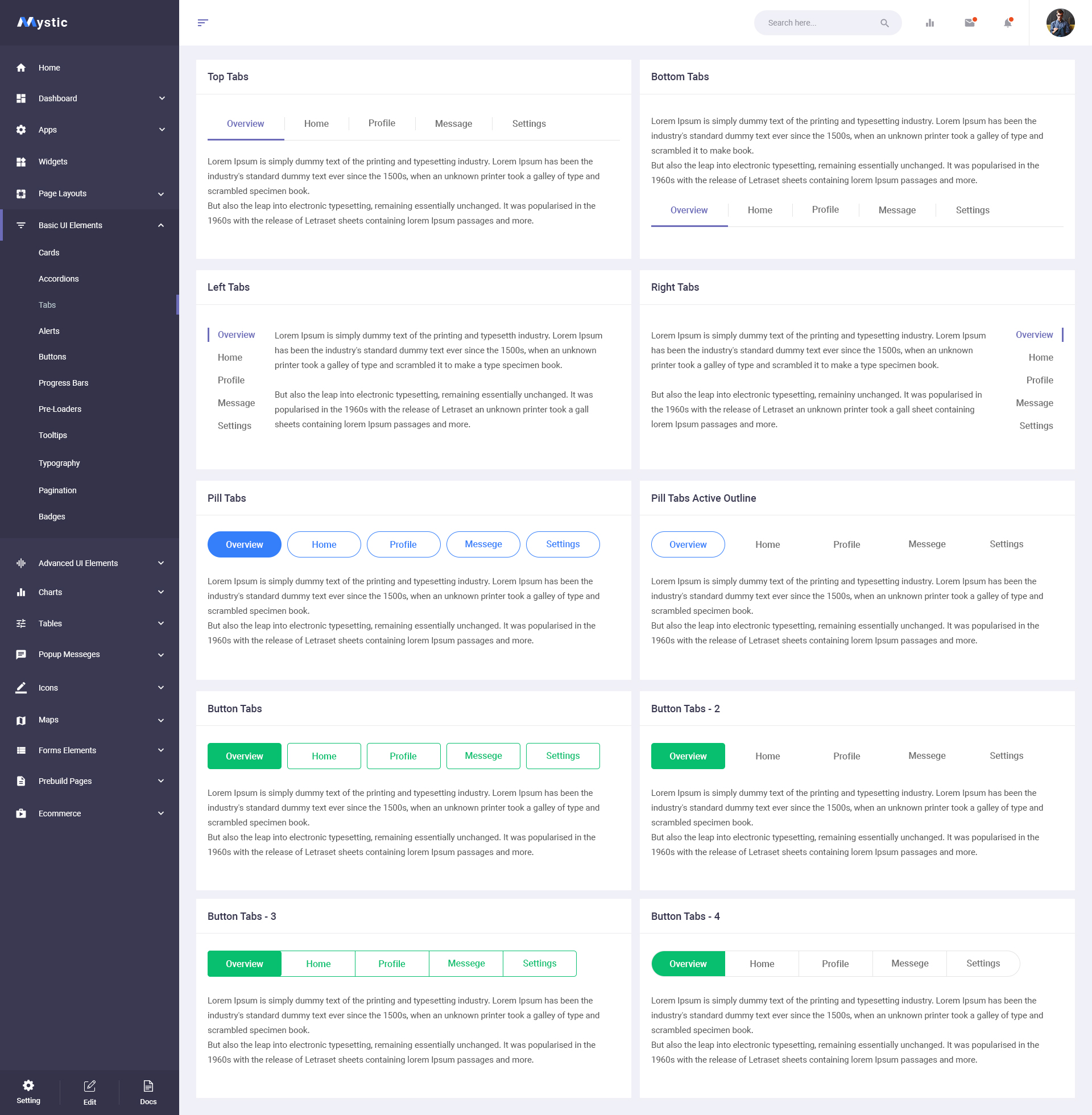 Mystic | Admin Dashboard XD Template by metropolitantheme | ThemeForest