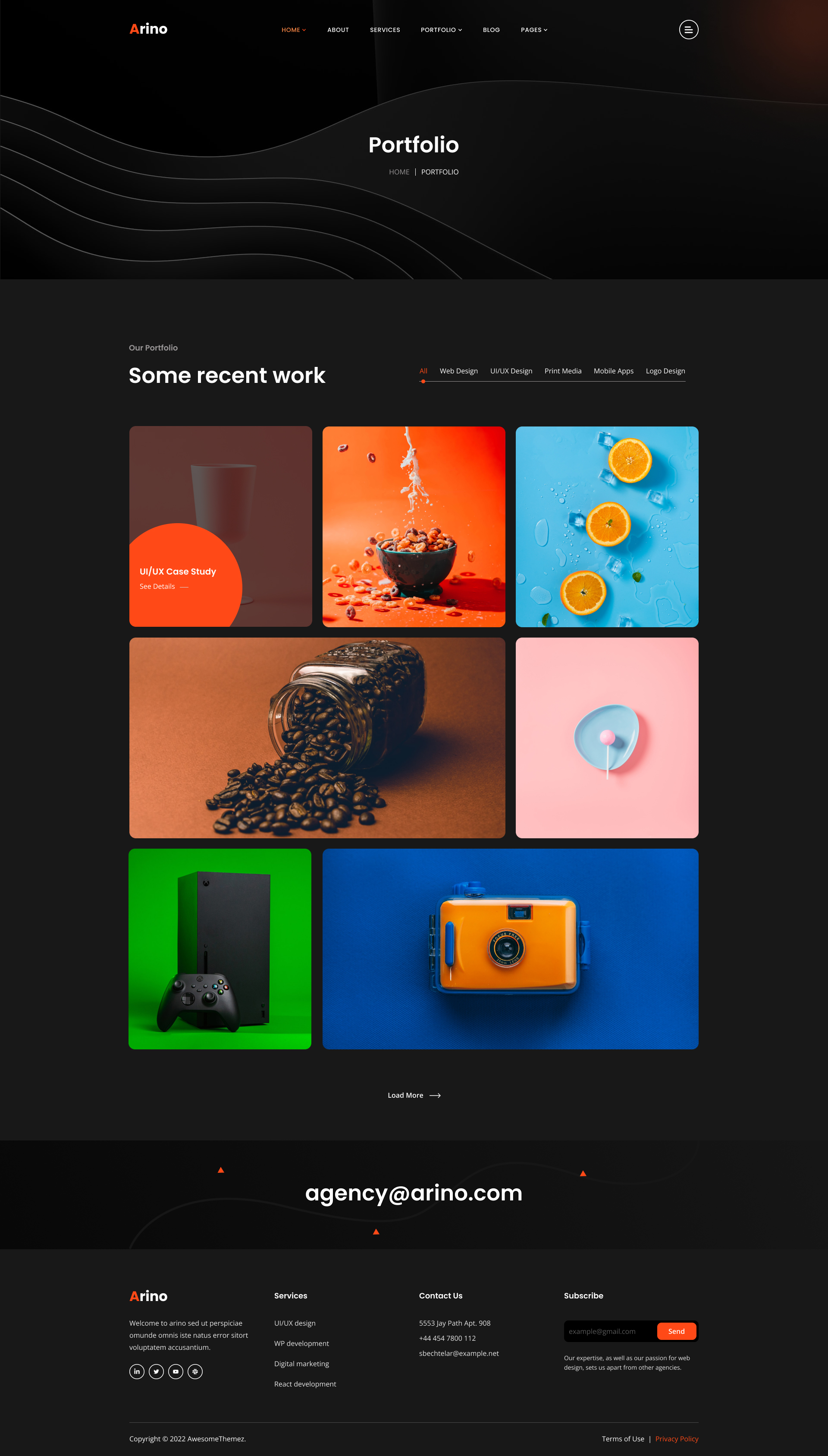 ARINO - Creative Agency Figma Template by AwesomeThemez | ThemeForest