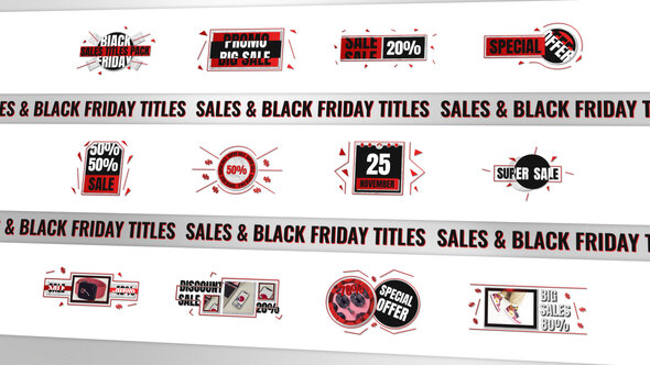 Sales & Black Friday Titles, Apple Motion Templates | VideoHive