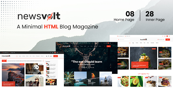 Newsvolt - Multipurpose News & Portal HTML Template by electronthemes